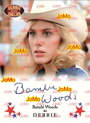 Bambi Woods ( Debbie Does Dallas ) 8x10 with REPRODUCTION Autograph | eBay
