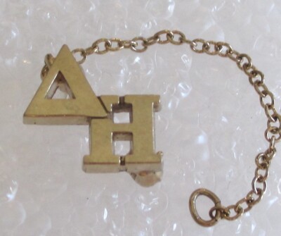 Vintage Fraternity/Sorority Chapter Guard Pin-Delta Eta ΔH w/ Chain | eBay