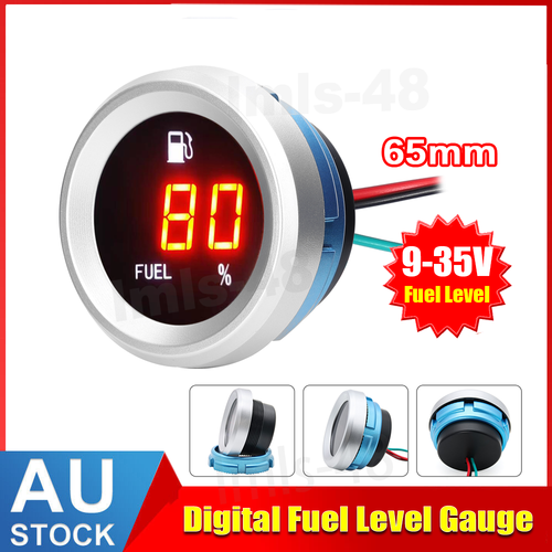 9-35V Digital Fuel Level Gauge with Flashing Alarm Car Fuel Level Meter ...