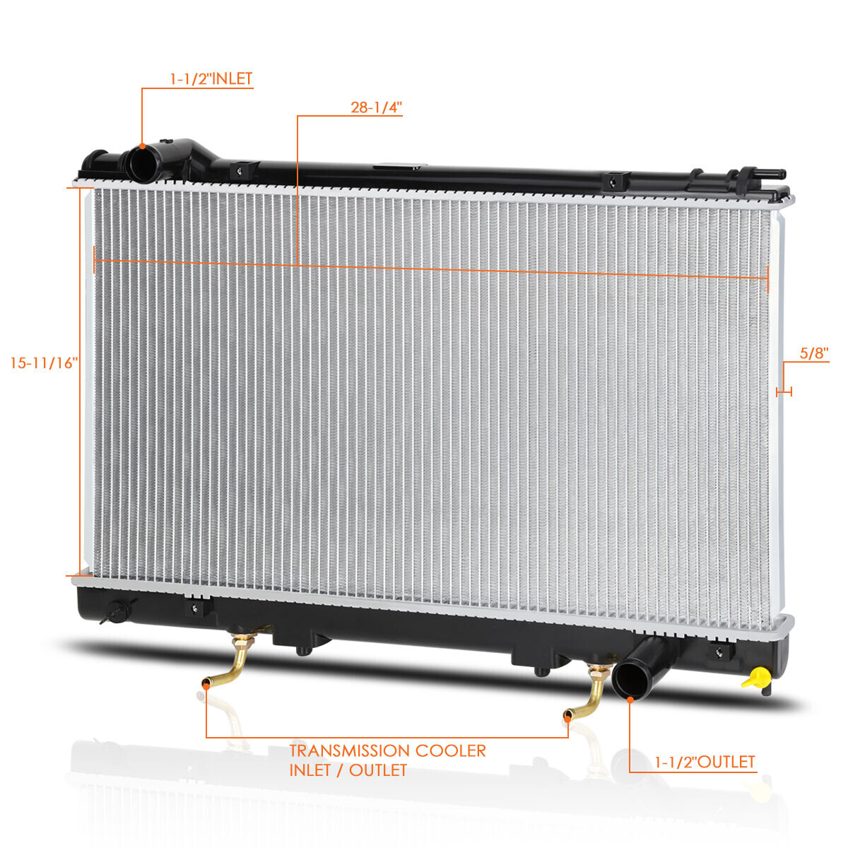 Full Aluminum Core OE Factory Style Cooling Radiator for 95-00 Ls400 AT ...