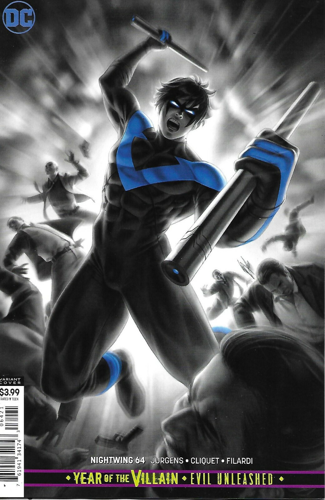 Nightwing Comic 64 Cover B Variant Warren Louw 2019 Dan Jurgens Cliquet ...