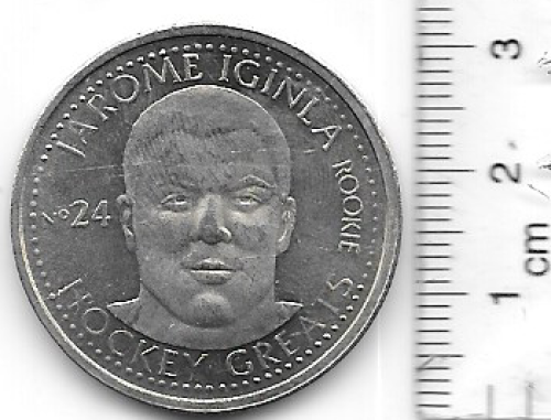 1996 Jarome Iginla Rookie Got-Um NHLPA Greats Collection Coin #24 ...