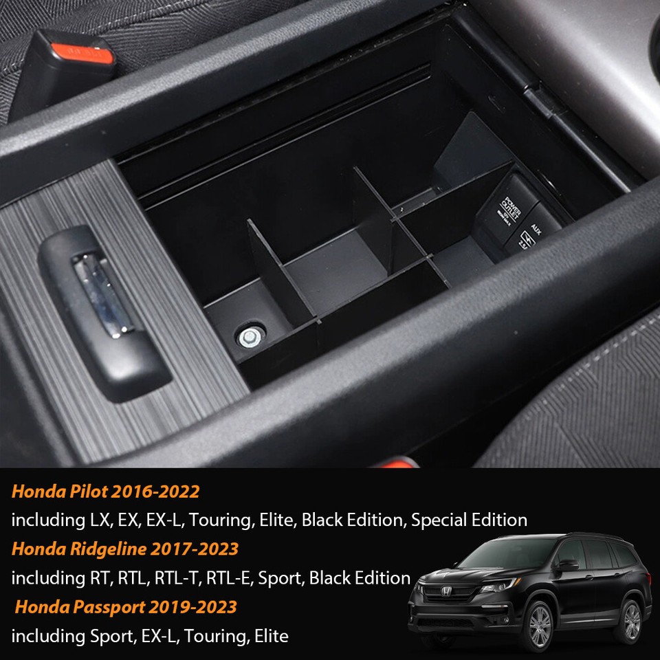 For Honda Ridgeline 2017-2023 Center Console Armrest Storage Box Insert ...