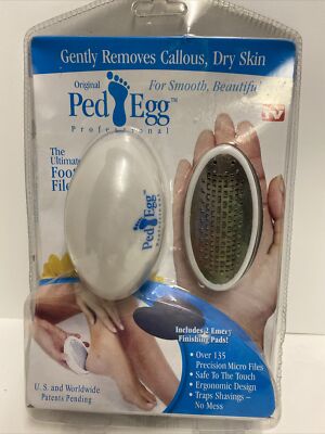 Ped Egg Ergonomic Foot File Callus Remover Pedicure New Sealed Box | eBay