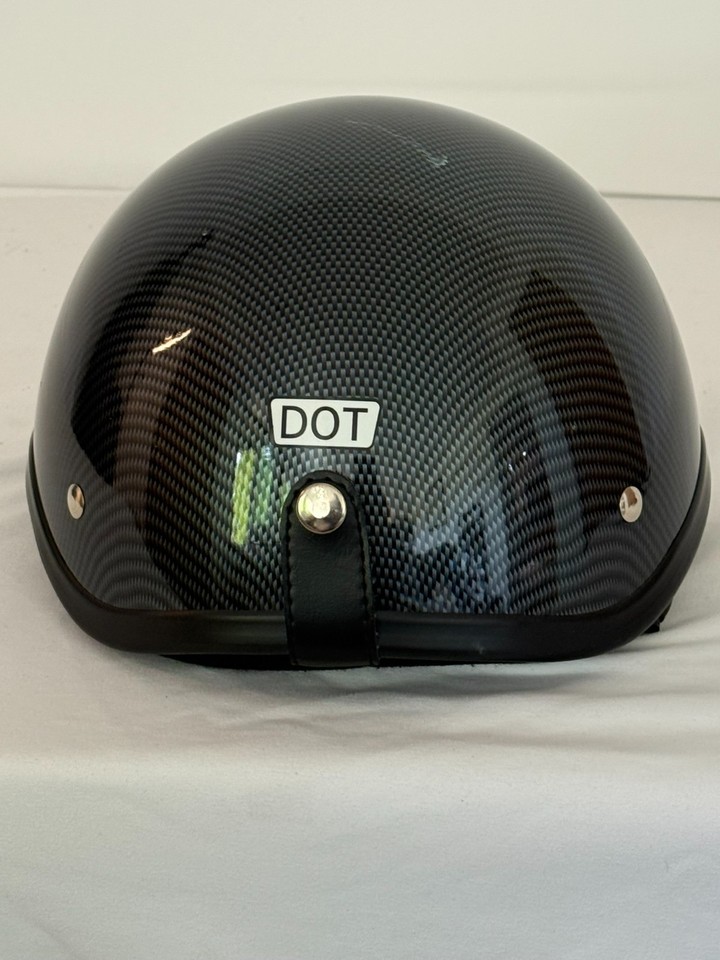 Vintage THH Half Helmet Carbon Fiber Look DOT Motorcycle Helmet Medium ...