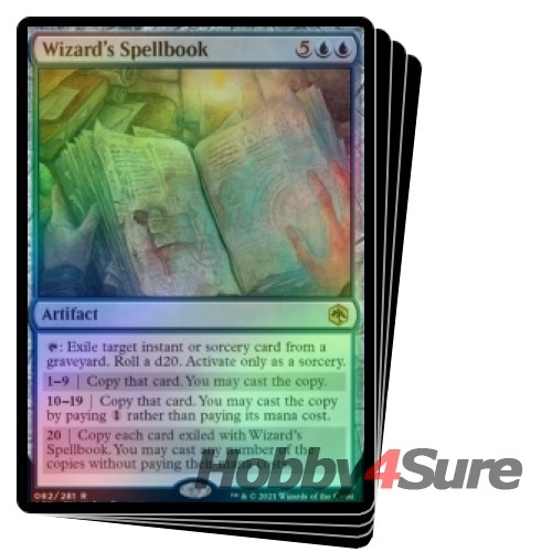 Foil Wizard's Spellbook X4 M/NM Magic MTG Adventures In The Forgotten ...