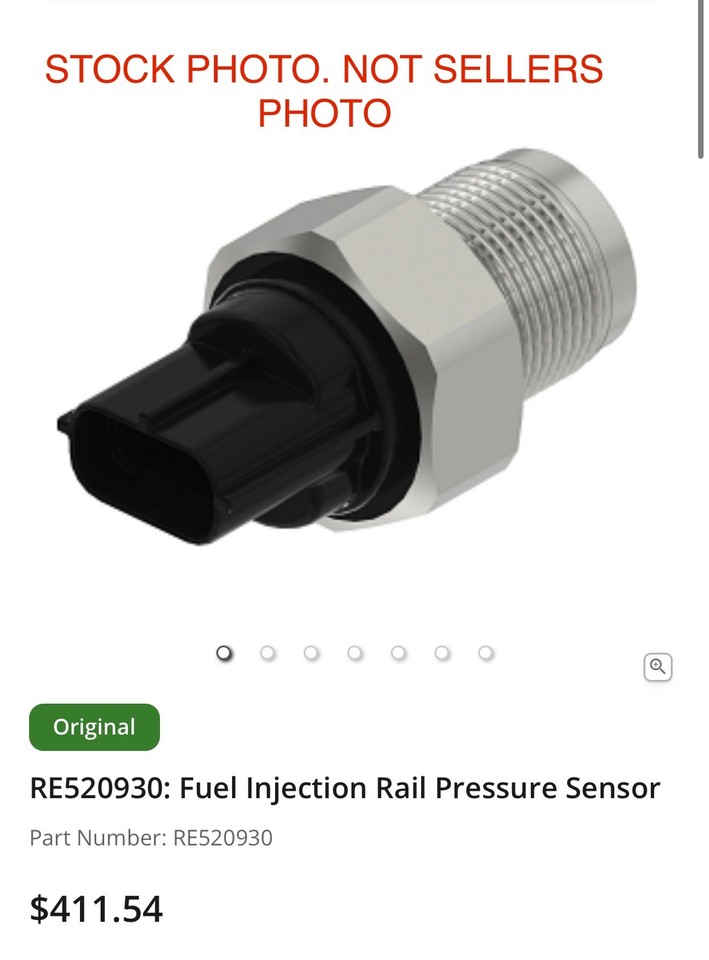 John Deere RE520930 Fuel Injection Rail Pressure Sensor New in Box | eBay