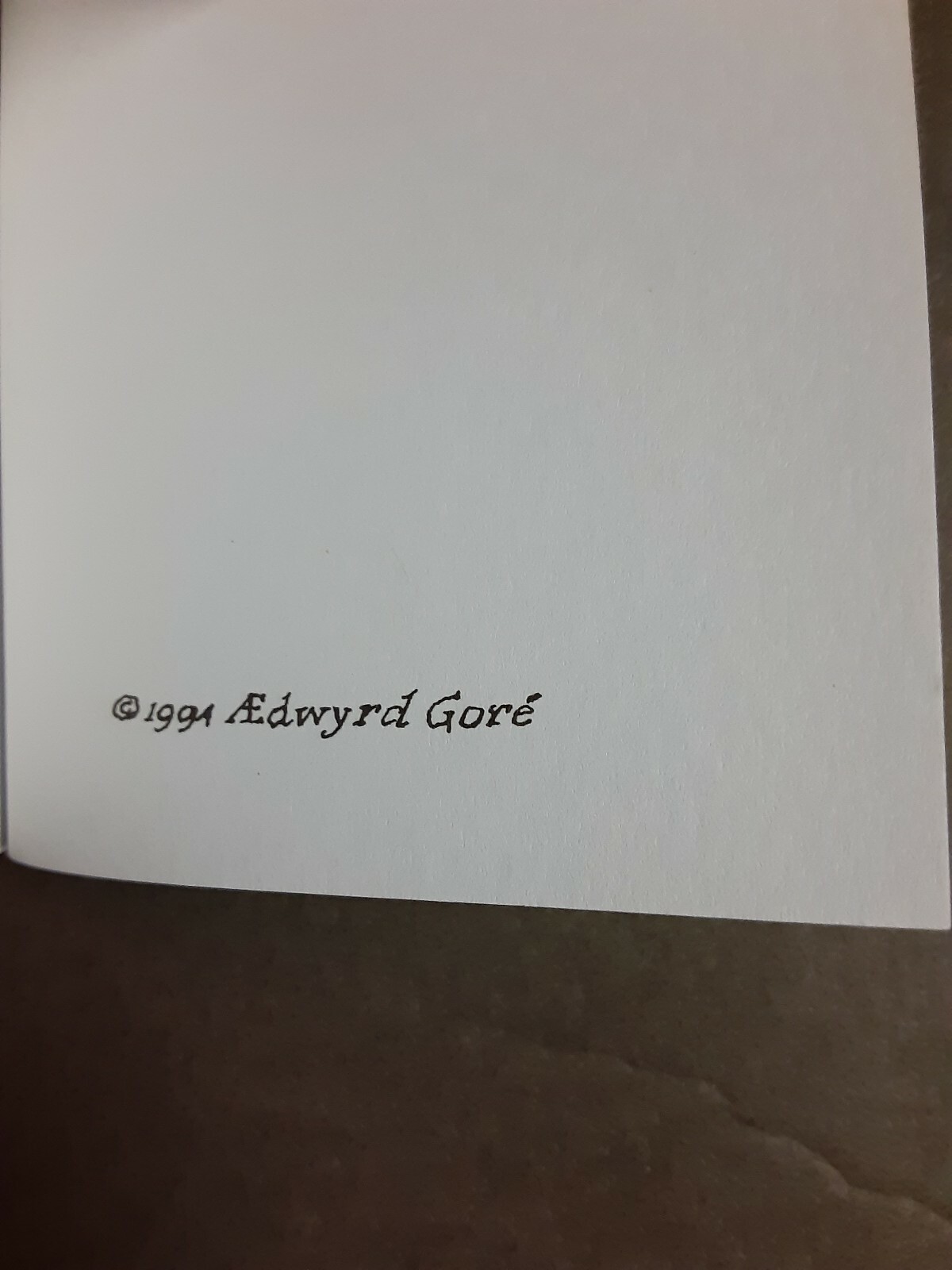 Edward Gorey / Figbash Acrobate Limited Signed 1st Edition 1994 | eBay