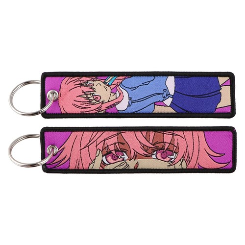Future Diary Yuno Gasai Anime Manga Embroidered Double Sided Key Tag ...