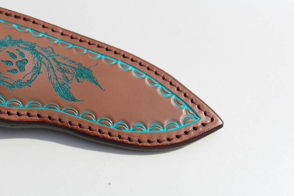 Custom Leather Knife Sheath That Fits A Buck Vanguard Knife. Sheath ...