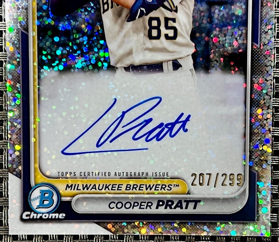 2024 Bowman Chrome 1st Speckle Refractor Cooper Pratt Auto #/299 ...