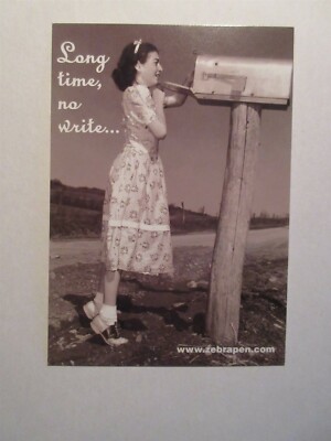Zebra Pen postcard - "Long time, no write ..." Zebra Pen | eBay
