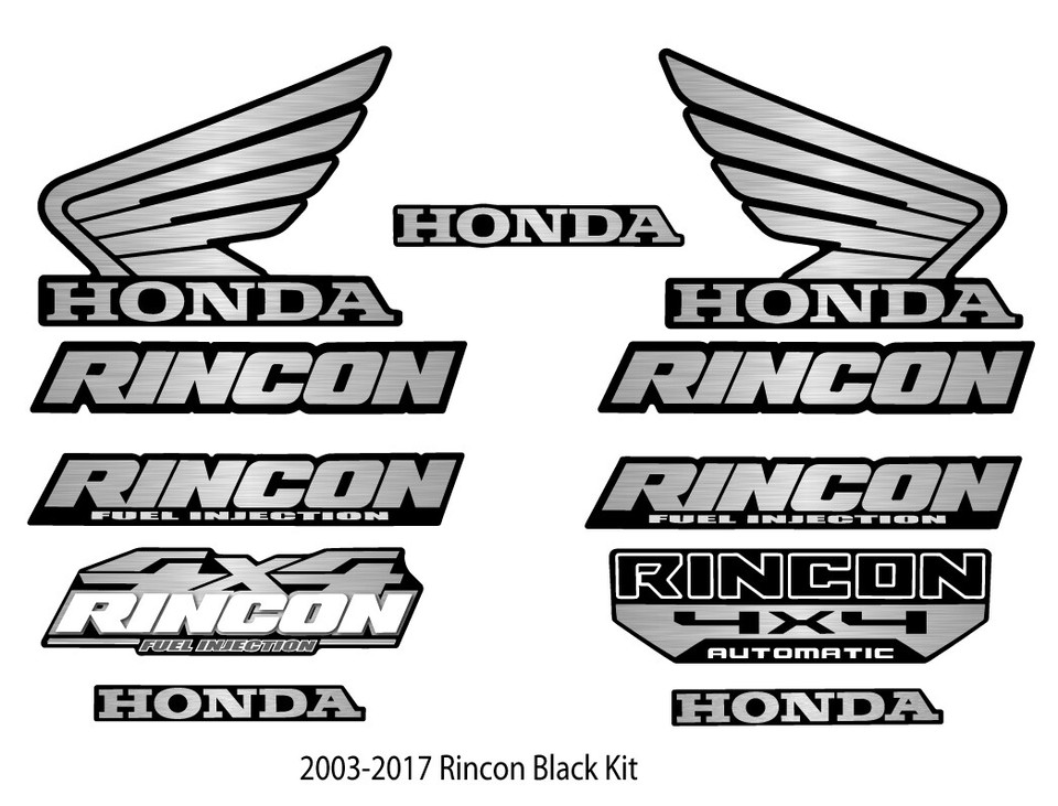 2003 2006 2008 2017 2022 OEM Honda Rincon 4x4 Decal kit Graphics Marks ...