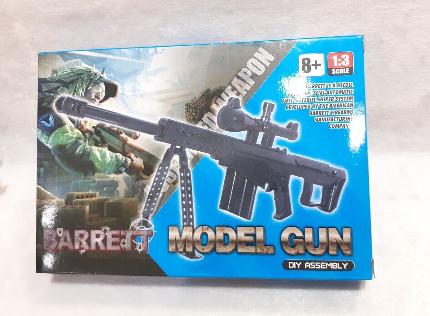 BARRET PUBG AGU AWM Model Gun 1:3 DIY Assembly Weapon BB Bullets Can be ...