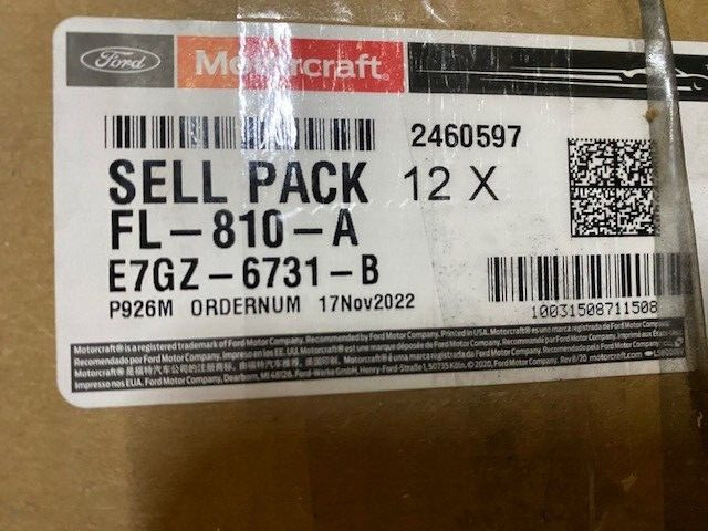 MOTORCRAFT FL 12 - cross reference oil filters | oilfilter ...