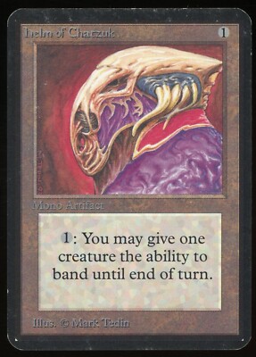 1993 MTG Magic the Gathering Card Alpha Helm of Chatzuk Raw MP Gaming ...