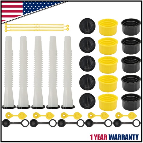 Pack of Five Gas Can Spouts with Caps and Gaskets Included For Wedco ...