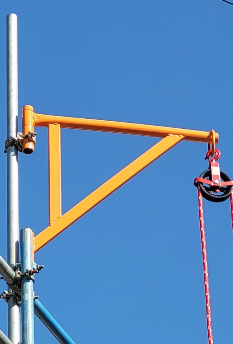 Scaffolding Pulley System Braked Pulley Arm For Scaffolding