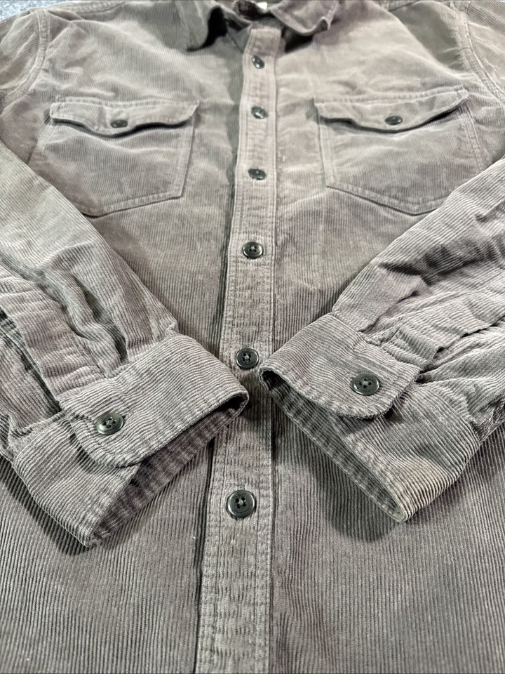 J Crew Shirt Mens L Brown Corduroy Button Up Long Sleeve Preppy Classic ...