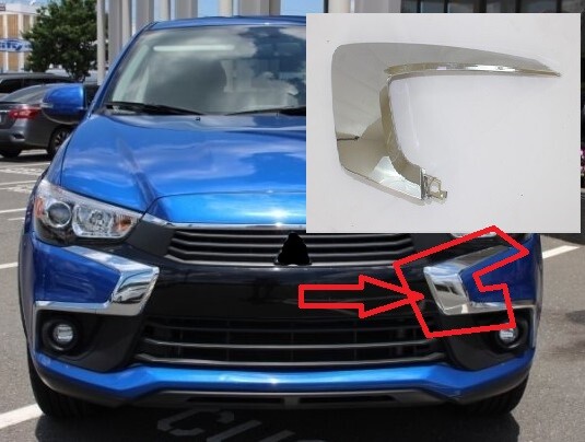 Front Left Bumper Molding Trim Chrome Fits MITSUBISHI ASX 2017 ...