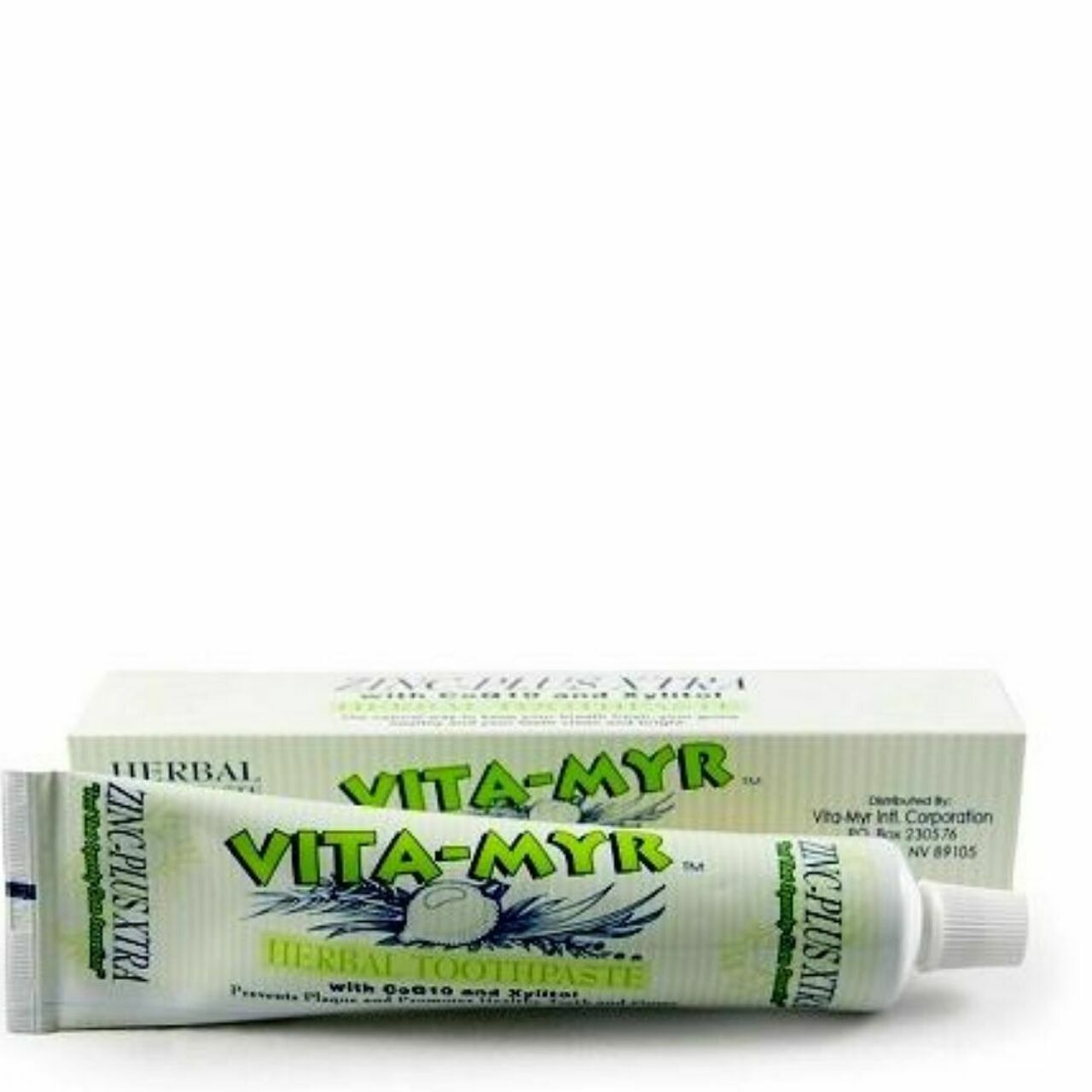 Vita-Myr Zinc Plus Xtra Herbal Toothpaste with CoQ10 and Xylitol 5.4oz ...