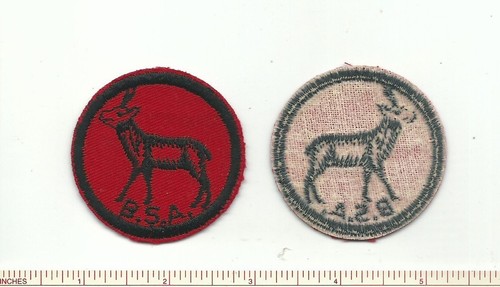 DY SCOUT BSA ANTELOPE PATROL MEDALLION 1953-72 BLK RE RED TR PASTE BACK ...