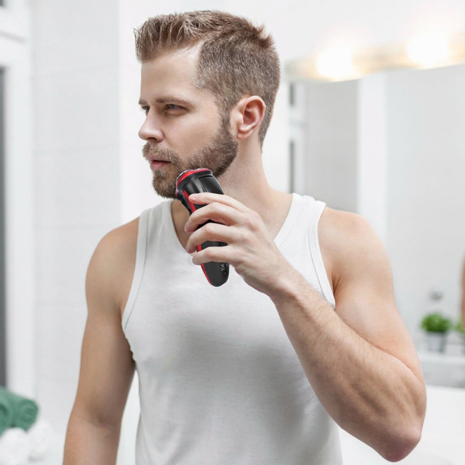 Waterproof Men's Rotary Electric Razor Shaver W/ Pop-up Trimmer Wet ...