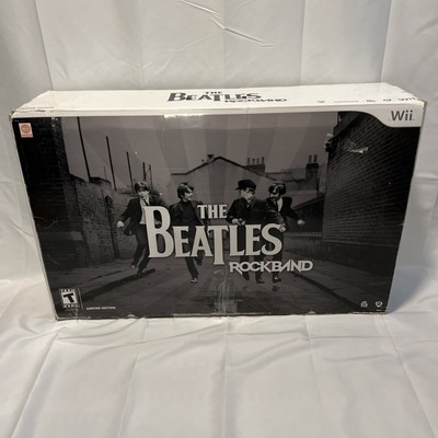 The Beatles Nintendo Wii Rock Band Bundle Drums Guitar Mic Dongles Game ...