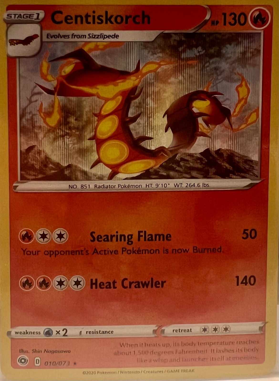 Centiskorch - 010/073 - Holo Rare - Champions Path - Pokemon TCG New ...