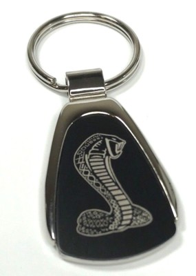 Shelby Cobra Black/Chrome Key Chain Fob Licensed (Ford Mustang GT350 ...