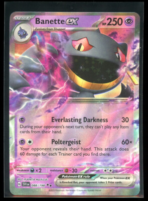 Banette ex 088/198 Near Mint ex Holo Pokemon TCG Scarlet & Violet Base ...
