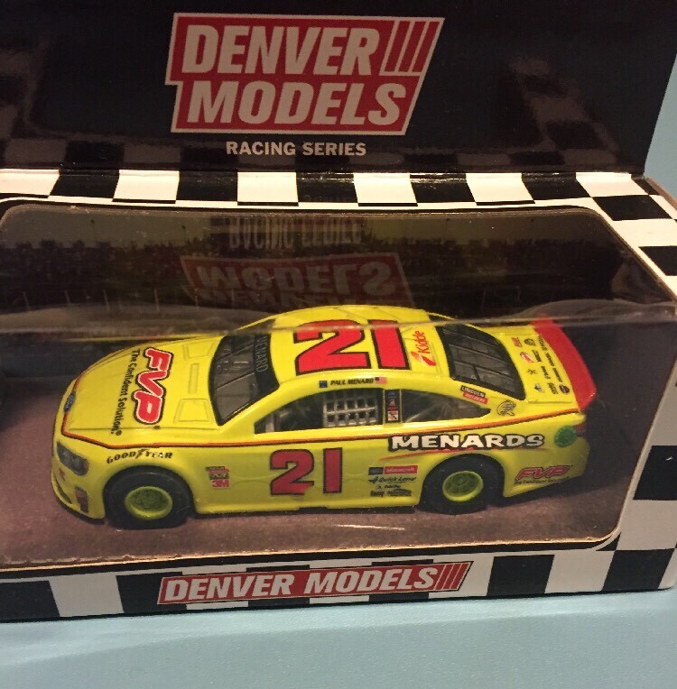 1:43 Paul Menard #21 FVP Menards FORD FUSION NASCAR DIE CAST DENVER ...