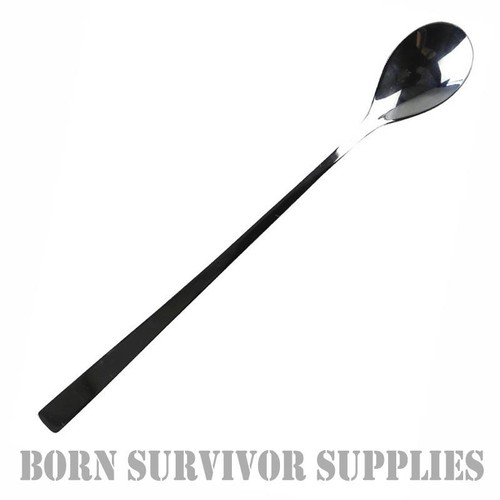 EXTRA LONG RATION PACK SPOON - 24cm Stainless Steel Camping Cutlery ...