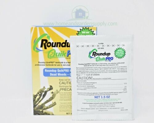 Roundup QuikPRO 73.3% Glyphosate Weed Root Killer 5 Packets by Monsanto ...