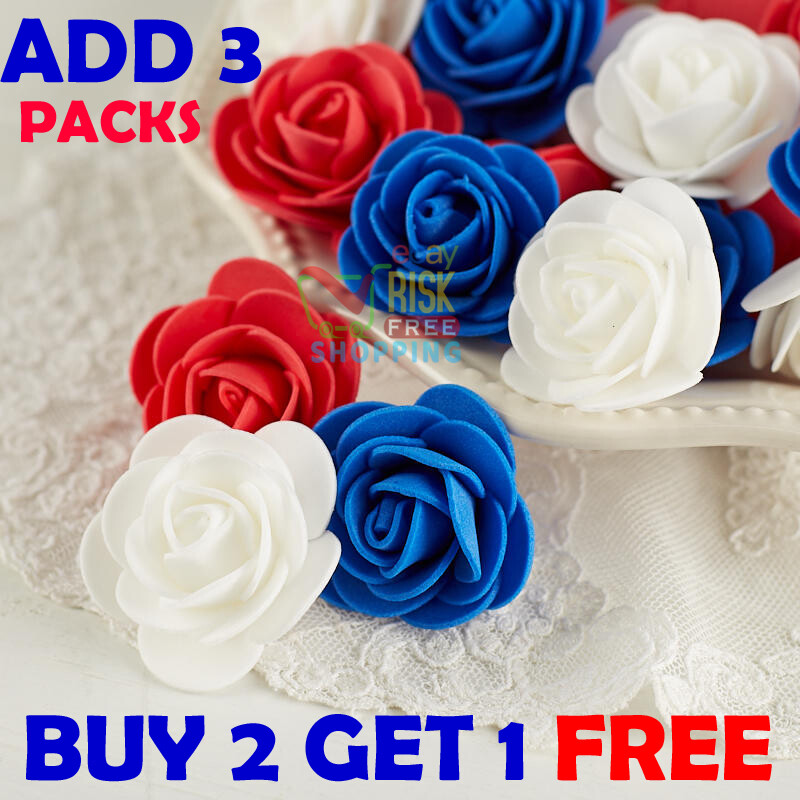 1000 Foam Mini Roses WHOLESALE Heads Buds Small Flowers Wedding Home ...