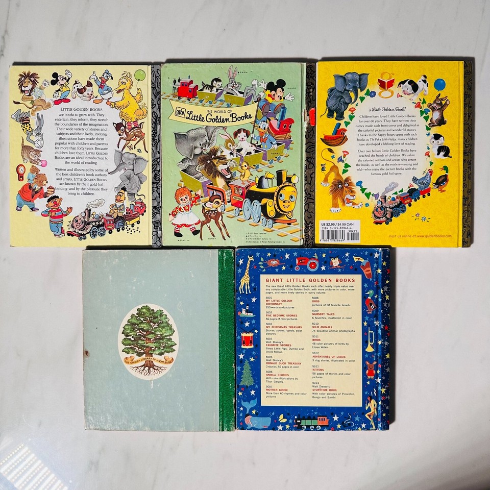 Little Golden Book - Vintage Lot of 5 Sam Firehouse Plants Animals God ...