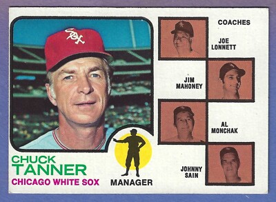 VINTAGE 1973 TOPPS MANAGER BASEBALL CARD #356 CHUCK TANNER WHITE SOX EX ...