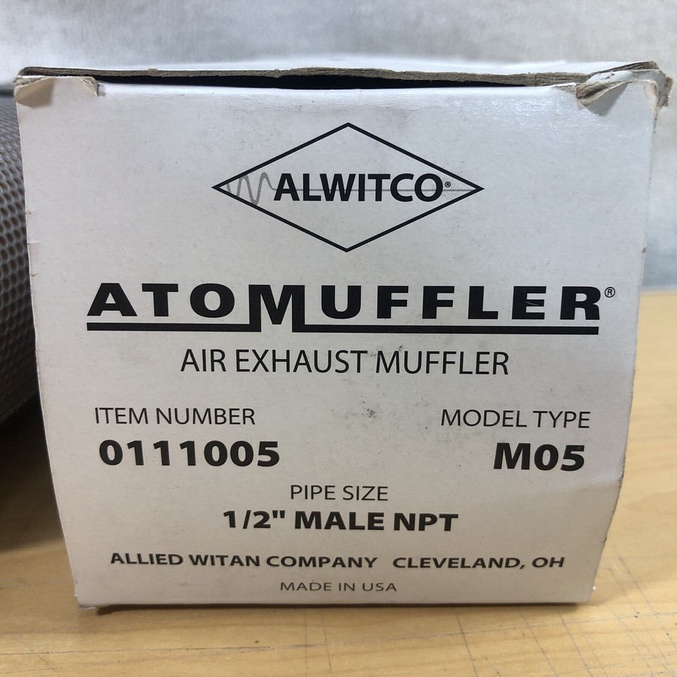 ALWITCO M05 0111005 Air Muffler 1/2'' MPT 125 PSI Max Pressure (5707 ...