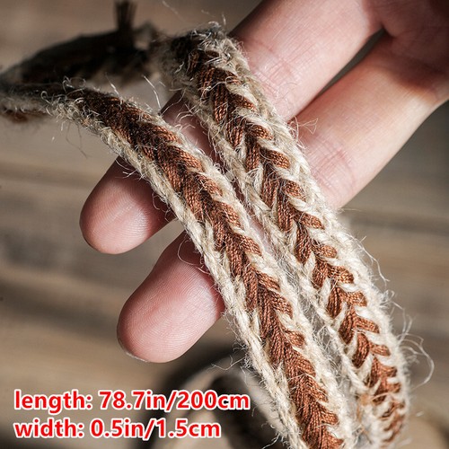 2M DIY Two-tone Linen Braid String Rope Cords Webbings Costume Crafts ...