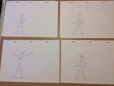 X-Men animation cel Marvel Comics production art cartoons background ...