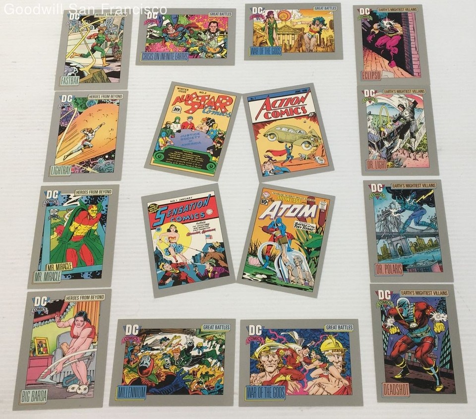 Vintage DC Comics Starfire Orion & Wonder Woman Trading Game Cards | eBay