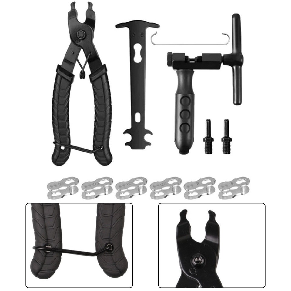 12 Piece For Bike Chain Tool Kit with Chain Breaker and Link Removal ...