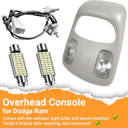 Overhead Console for Dodge Ram 1500 2500 3500 (2002-2010), Dome Light ...