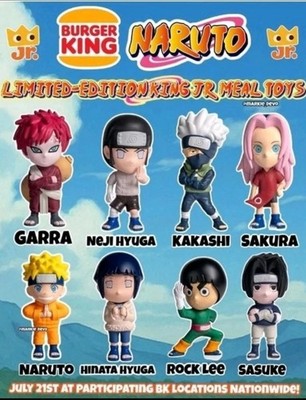 Naruto 2025 Burger King Toys - complete set of 8 - BRAND NEW SEALED | eBay