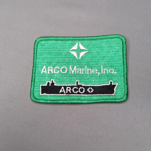 ARCO Marine Inc Ship Tanker Logo Green Embroidered Sew On Patch Badge ...