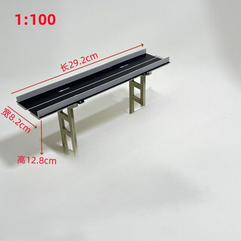HO N Scale Diorama Highway Viaduct City Railway Scene Building Model ...