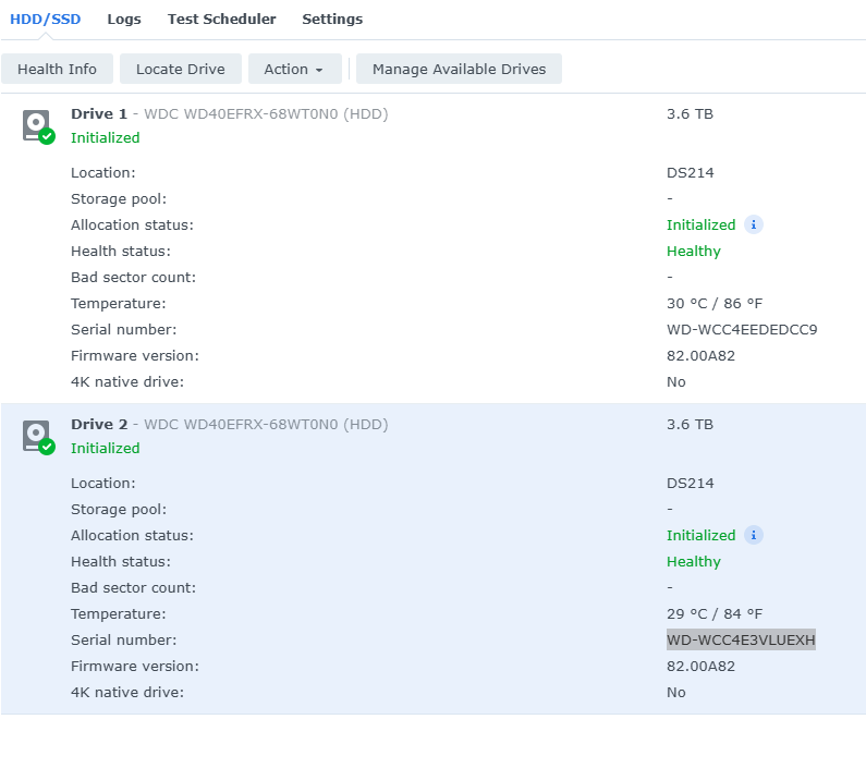 IoSafe 214 DUAL Fireproof Waterproof N2 NAS Synology DSM RAID 8TB (2x ...