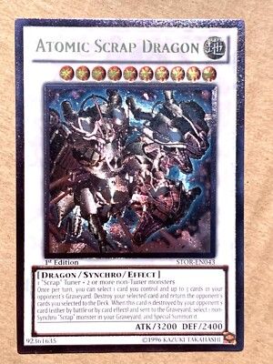 yugioh Atomic Scrap Dragon STOR-EN043 1st Edition Ultimate Rare near ...