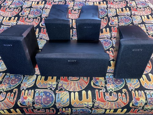 Set of 5 Sony Surround Sound Speakers Front Rear SS-MSP2 Center SS-CNP2 ...