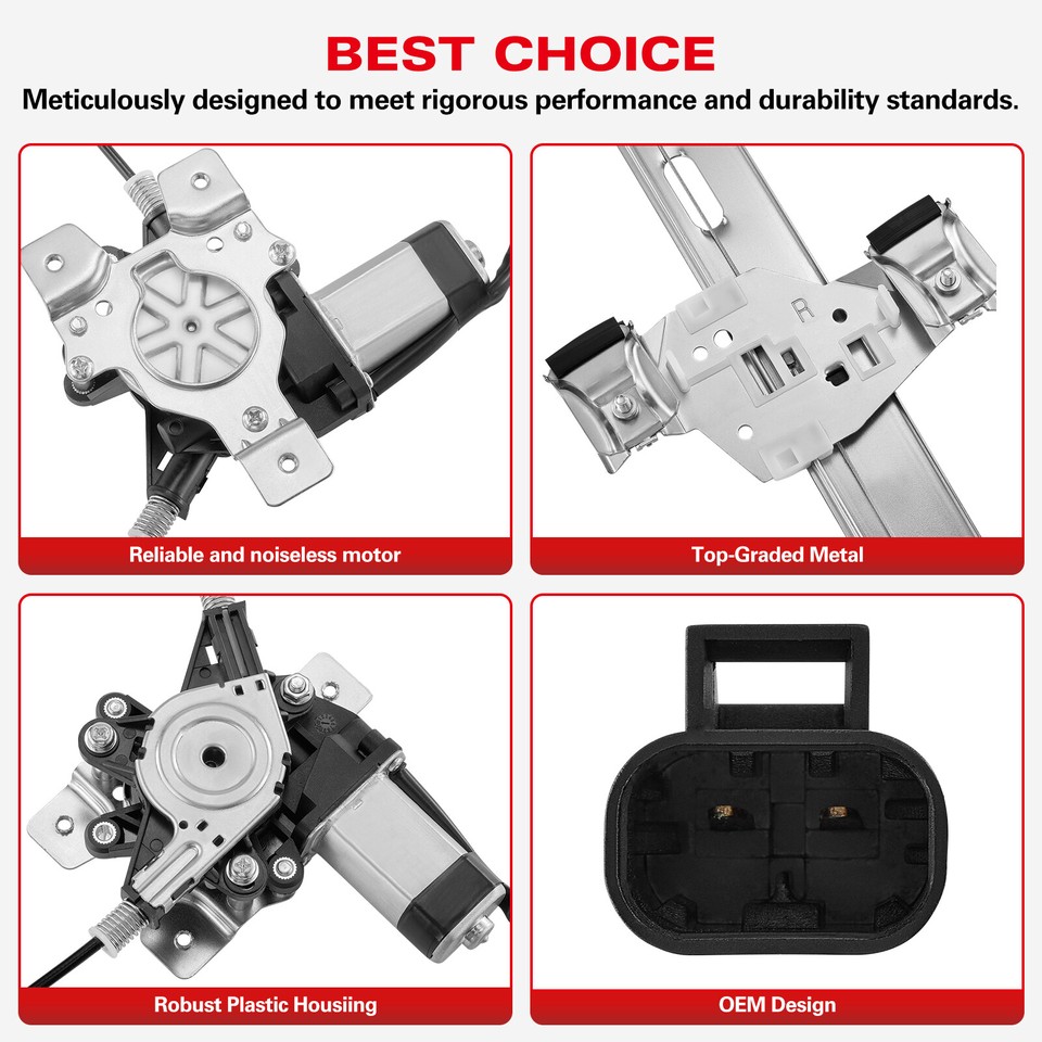 Fits 2003-2009 Hummer H2 Rear Right Power Window Regulator with Motor ...